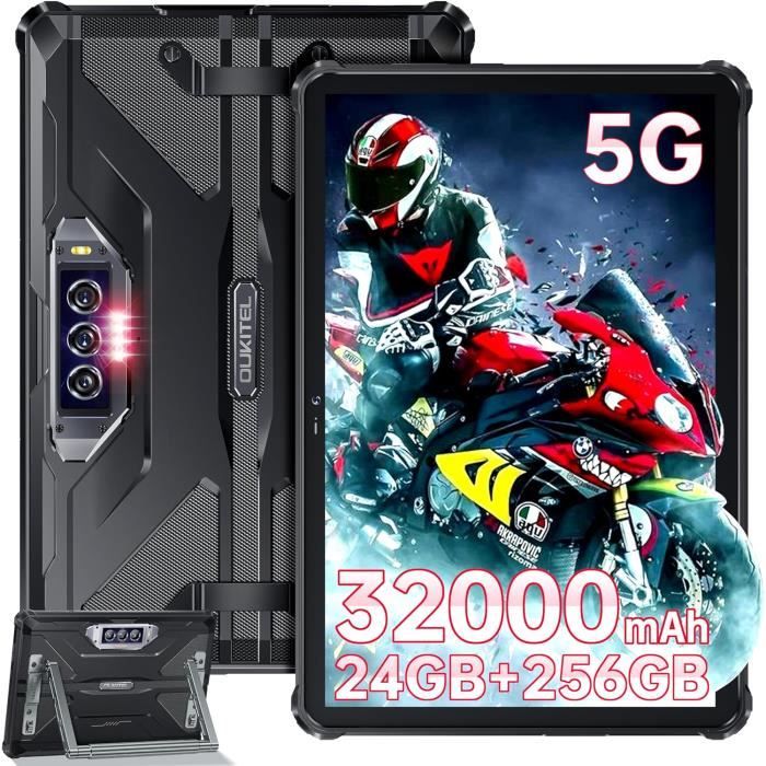 Rt7 - Tablette 5G Incassable,32000Mah Tablette Tactile 10.1 Fhd+,24Go ...