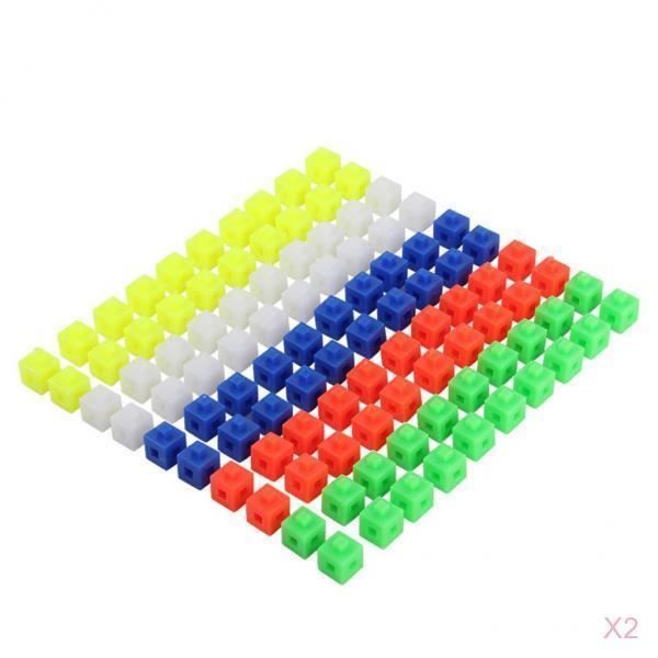 200 Cubes Snap Cubes Math Linking Cubes Blocage de Comptage Imbriqué ...