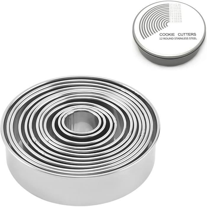 Emporte Piece Rond en Acier Inoxydable,12 Pièces Emporte Piece ...