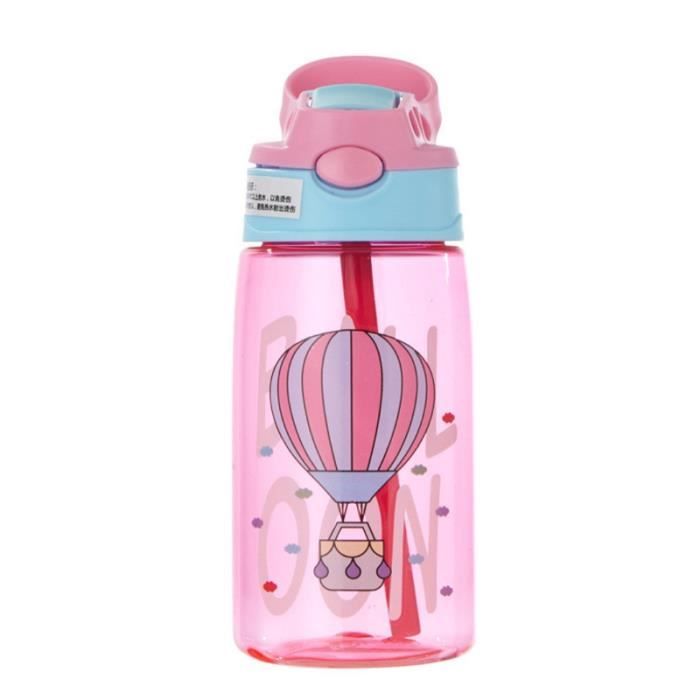 GOURDE,D-480ml--Bouteille en plastique avec bec de canard pour enfant, tasse en paille pour ...