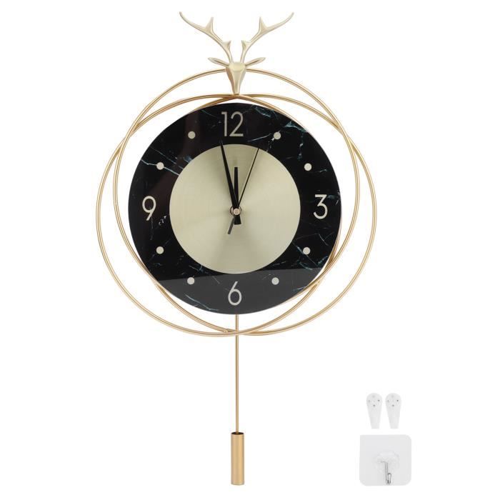 Horloge Murale Tête de Cerf Horloge Murale à Piles à Texture Mate ...
