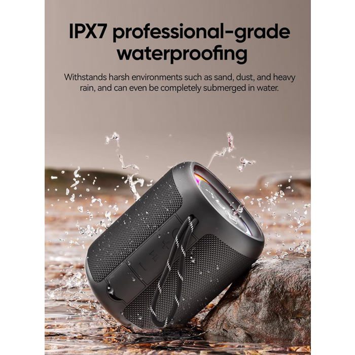 Enceinte Bluetooth portable - KAL - 30W - Lumières LED - IPX7 étanche ...