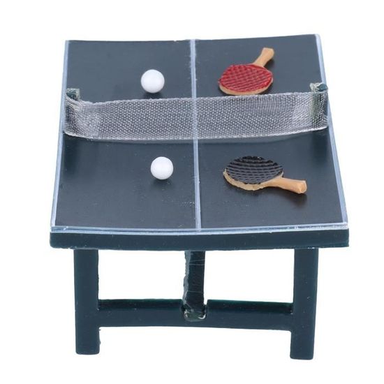 QU2 1:12 DQU2house Table Miniature Tennis De Table Raquettes Décoration ...