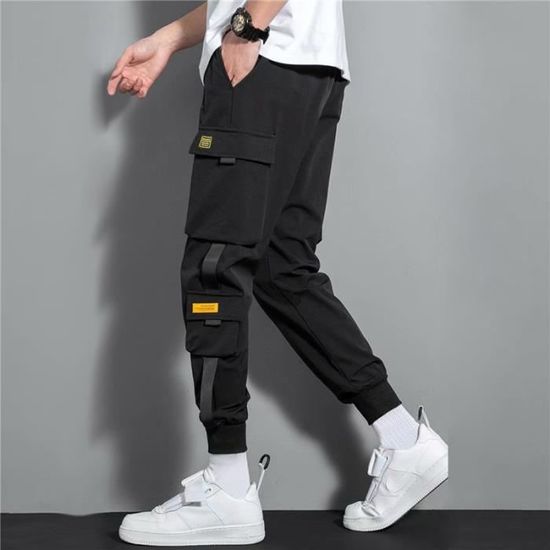 Pantalon cargo homme - multi poches pour jogging hip hop - FR92GQ 2_black - Cdiscount Prêt-à-Porter