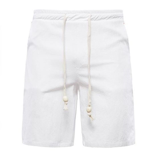 Short Homme - Decontracte et confortable - Coton et lin - Respirant ...