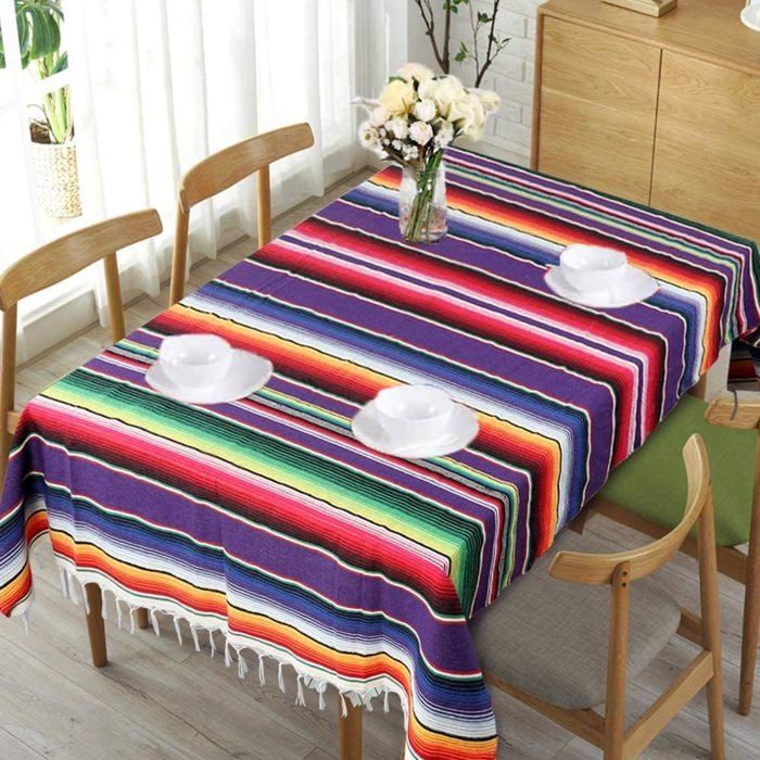 Couverture de Table Nappe Mexicaine, Mexicaine Saltillo Serape Nappe à ...
