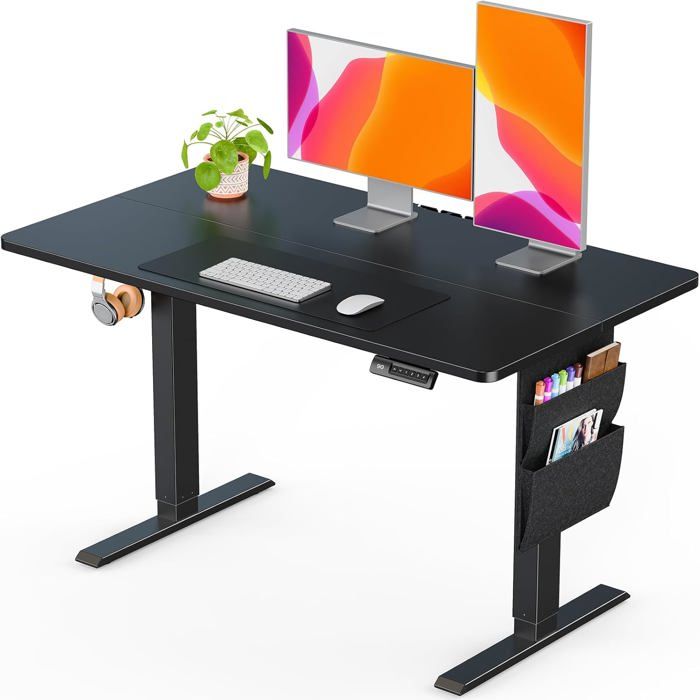 ErGear Bureau Assis Debout Électrique 120x60cm, Réglable en Hauteur ...
