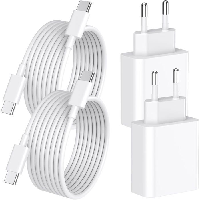 Iphone 17 16 Chargeur, 4-Pack [Apple Mfi Certifié ] 20W Usb C Chargeur ...