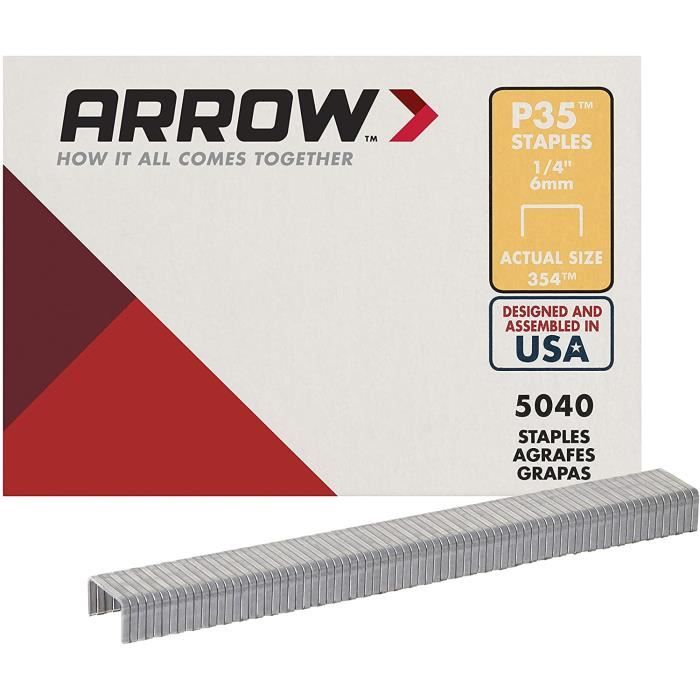 ARROW 031025 Boîte de 5000 Agrafes 6 mm pour Agrafeuse P35 - 354 ...