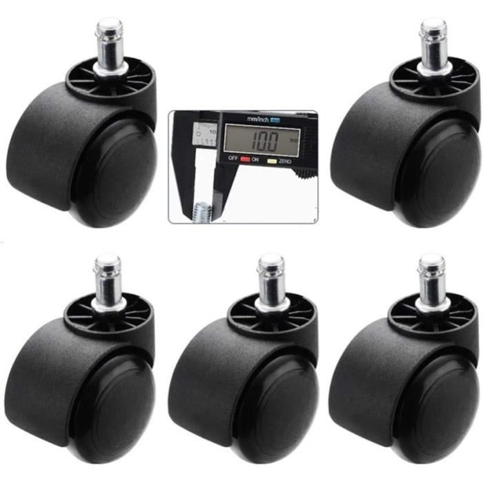 Lot De 5 Roulettes Pivotantes Pour Meubles, Chaises De Bureau Roulettes ...