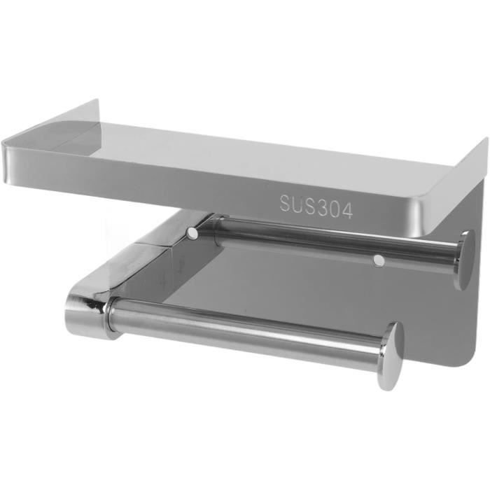 Porte-Rouleau De Papier Toilette Mural Avec Étagère Porte-Papier ...