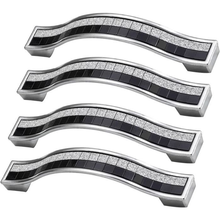 4 Pièces Poignées De Porte De Meubles Poignées D'Armoire En Cristal ...