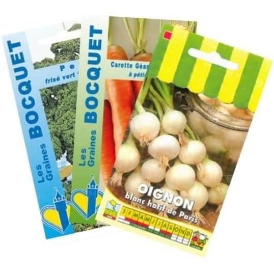 Lot de 3 sachets de graines d’Oignons et assortiment de légumes à semer ...
