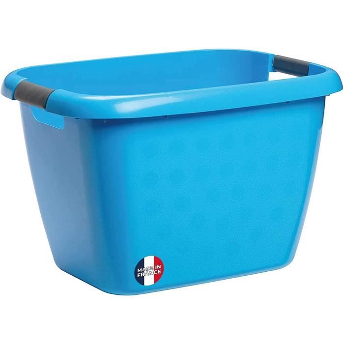 BASSINE À LINGE XXL 45x35 cm - contenance de 25 litres. Avec poignées ...