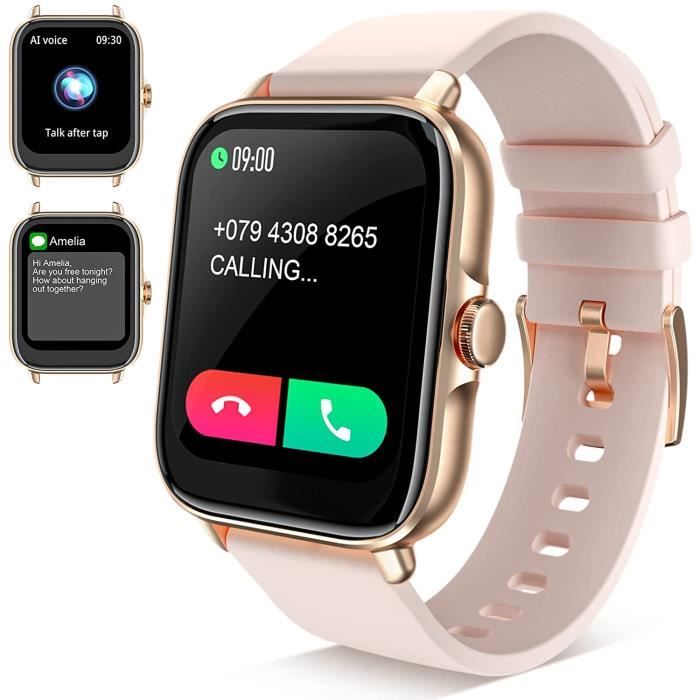 Montre Connectée Appel et SMS, Smartwatch Homme Femme Sport 1.7" avec ...