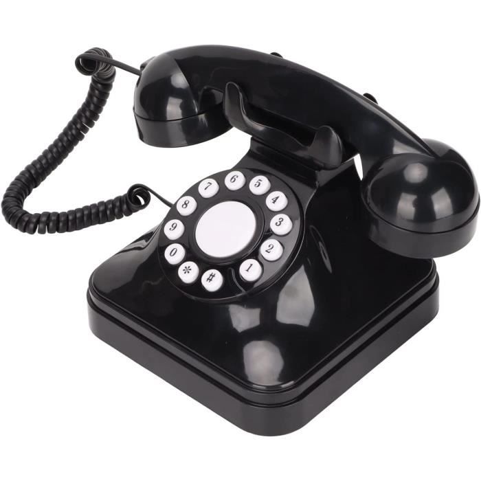 Téléphone de Bureau Filaire à Ligne Unique, Téléphone Fixe Rétro ...