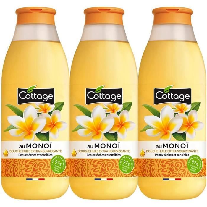 Douche Huile Extra Nourrissante Au Monoï Peaux Sèches-Sensibles, 97% D ...