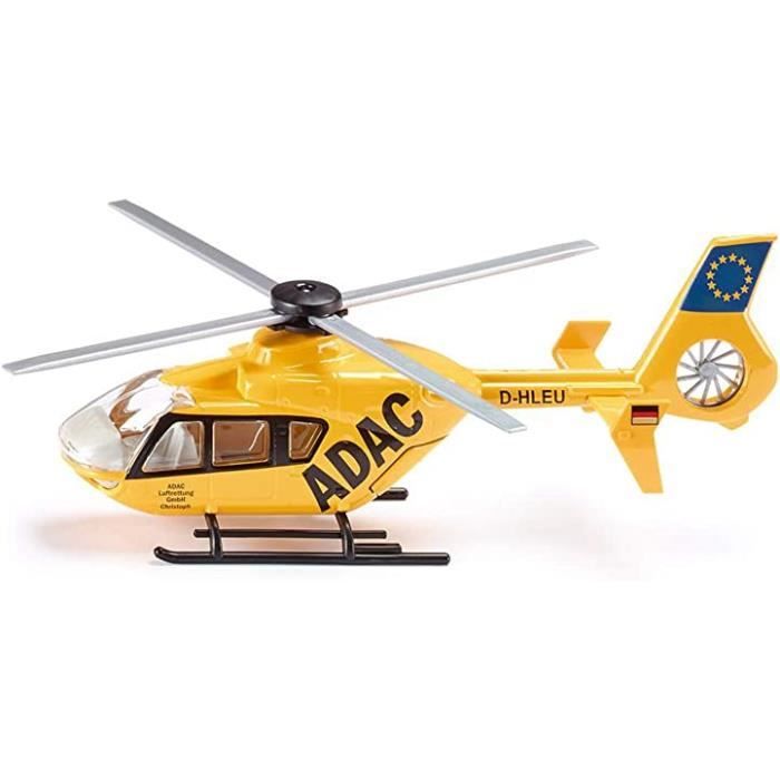 2539, rescue helicopter, 1:55, metal-plastic, yellow, rotating rotors ...