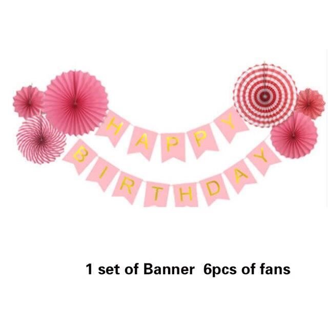 Ensemble rose - Banderole De Joyeux Anniversaire, Décorations De Fête ...