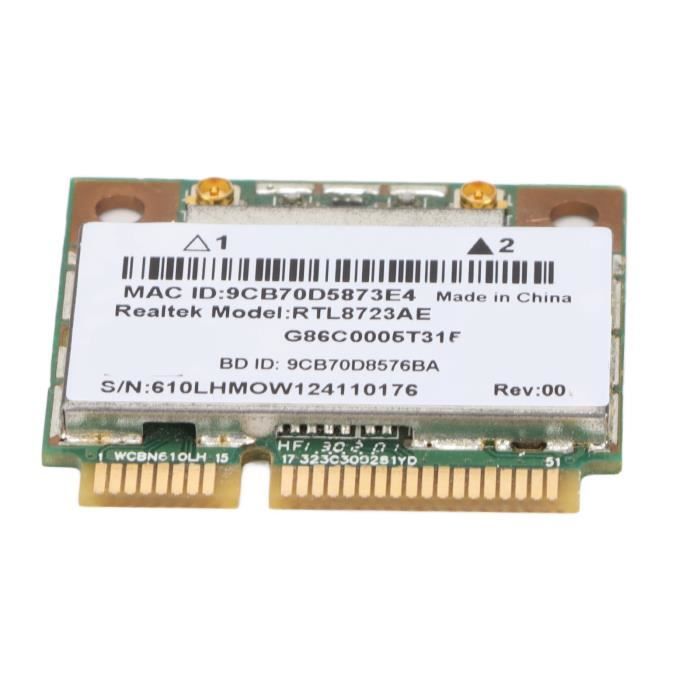 Carte Réseau Sans Fil Pcie Adaptateur Wi-Fi Mini Pci-E, Rtl8723Ae Carte ...