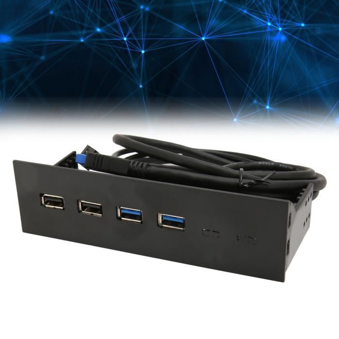 Panneau Avant USB - HURRISE - Hub 4 Ports - Transmission Haute Vitesse ...