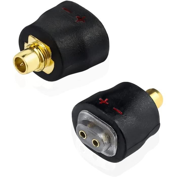 OKCSC Adaptateur câble, 0,75 mm à 2 broches MMCX pour câbles de 0,75 mm à 2 broches, connexion à ...