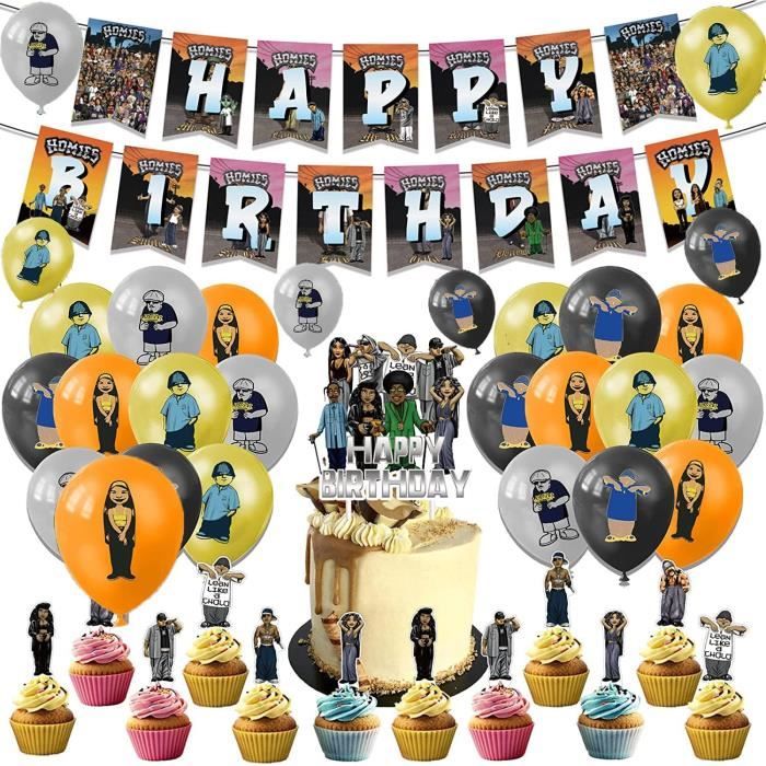 Décoration Anniversaire Homies Ballons De Baudruche Bannière Joyeux ...