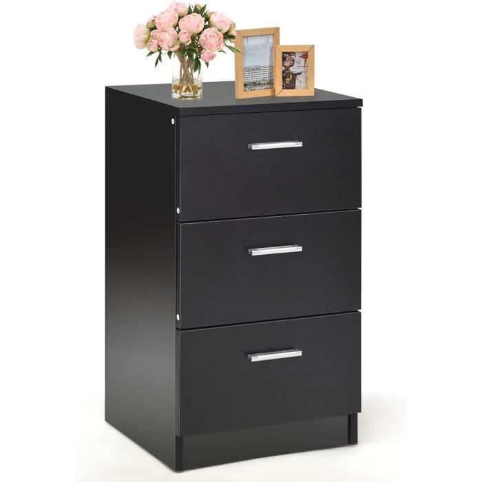 KOMFOTTEU Caisson de Bureau avec 3 Tiroirs, petite Commode ...