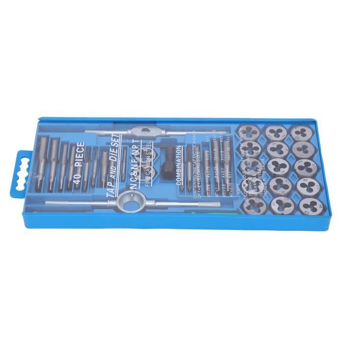 Ensemble de taraud et filière TMISHION - 40 Pièces - Outils de coupe et ...