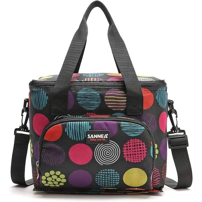 Sac Isotherme Repas 10L Portable Lunch Bag À Déjeuner Avec Sac À Main ...