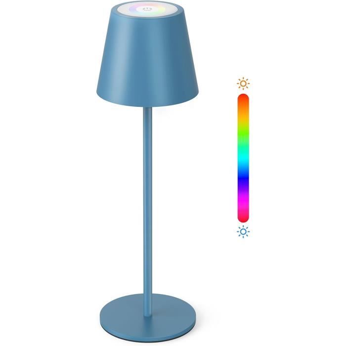 Lampe De Table Led Sans Fil À Intensité Variable Avec 7 Couleurs - Mode ...