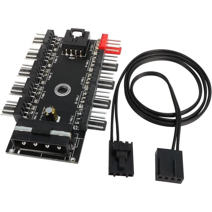 Fan Controller Pwm Hub Ventilateur Pc 4 Pin, Hub For 4 Pin Pwm Fans ...