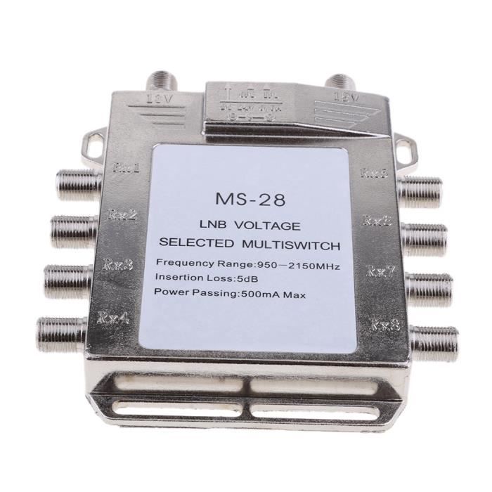 Multi Switch LNB Satellite FTA 8 Output Combiner LNBF Dish JS-MS28 ...
