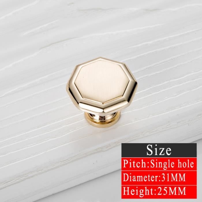 POIGNEE DE MEUBLE - BOUTON DE MEUBLE,C--Poignées de porte dorées, pour ...