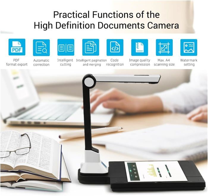 SCANNER-Caméra de documents BK50 Capture de scanner portable de 10 ...