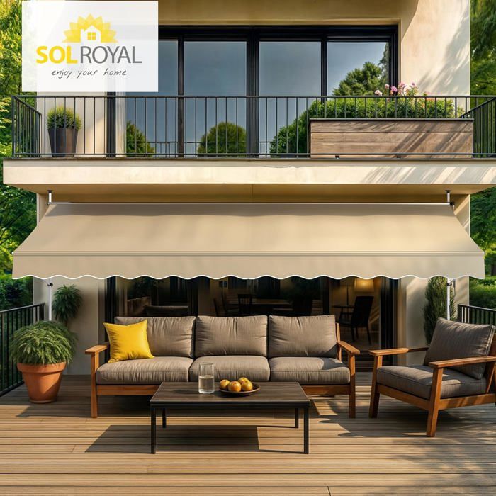 Sol Royal Store Banne Manuel sans Percage 3m – Store Balcon Enrouleur ...