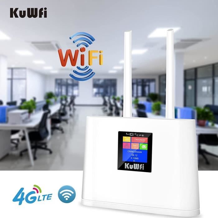 Routeur 4G Sim,Routeur 4G Lte Wi-Fi Cat4,Vitesse Sans Fil Jusqu'À 300 ...