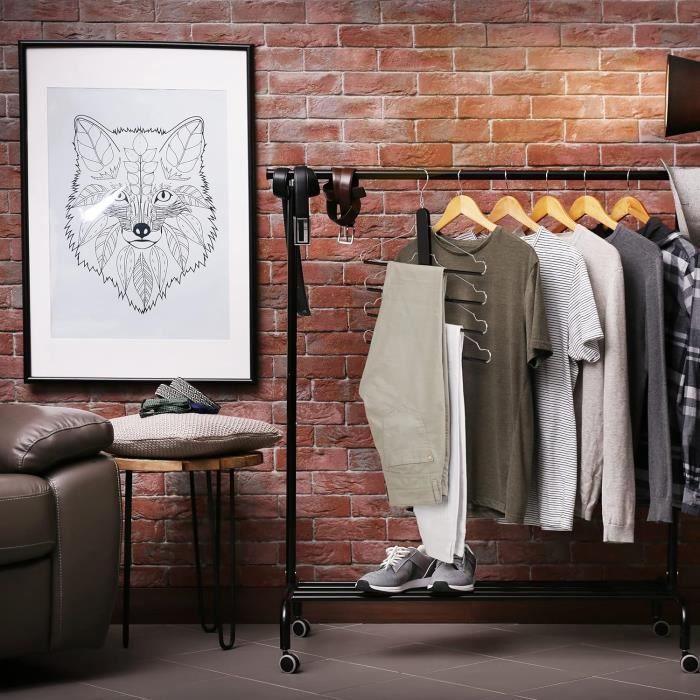 Cintre Multiple, 4 X Avec Traverse Pour Pantalon, Bois, Métal, Porte ...