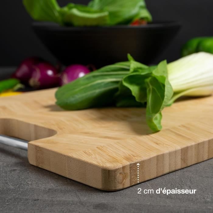 Planche En Bois 35 X 30 X 1 Avec Poignée En Métal En Forme De Chevrons ...