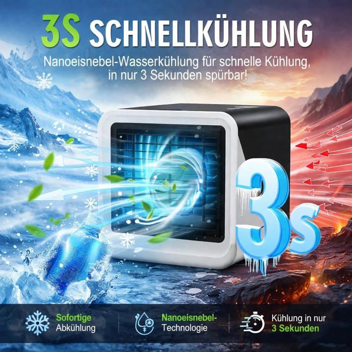 Climatiseur Mobile Sans Tuyau D'Échappement, Mini Refroidisseur D'Air ...