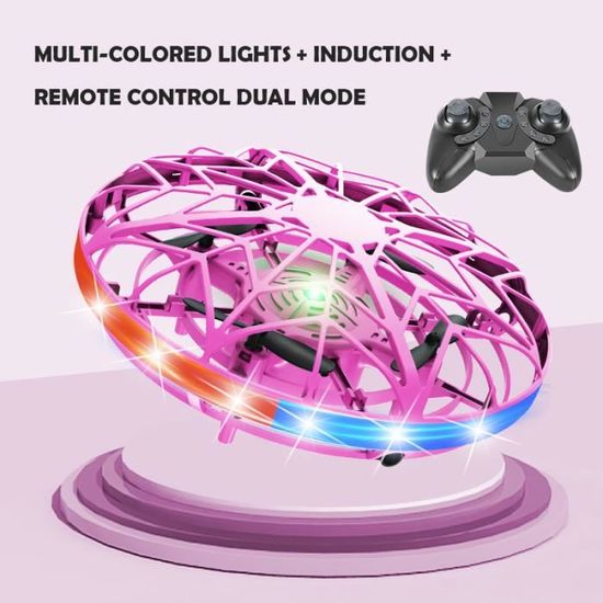 Télécommande rose - Mini Hélicoptère Rc Ufo Drone, Drone À Détection De ...