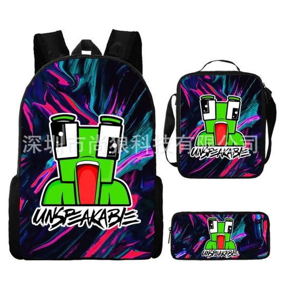 UNSPEAKABLE Cartoon Backpack Three Piece 20 Trendy Large Capacity Dirty ...