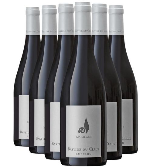 Luberon Malacare Rouge 2021 - Bio - Lot de 6x75cl - Bastide du Claux ...