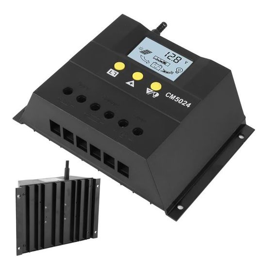Contrôleur de charge solaire - DILWE - PWM 50A - 12V/24V - Affichage LCD - Protection multiple ...
