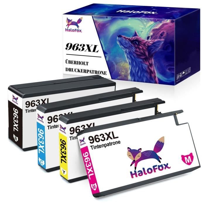HALOFOX 963 XL 4 Cartouche pour HP 963 XL HP 963XL compatibles avec HP Officejet Pro 9010 9014 ...