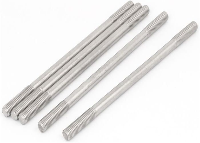 Sourcing map Goujon Double Extrémité Filetage Tige Vis Boulon Serré Réglable Pousser M8 x 160mm ...