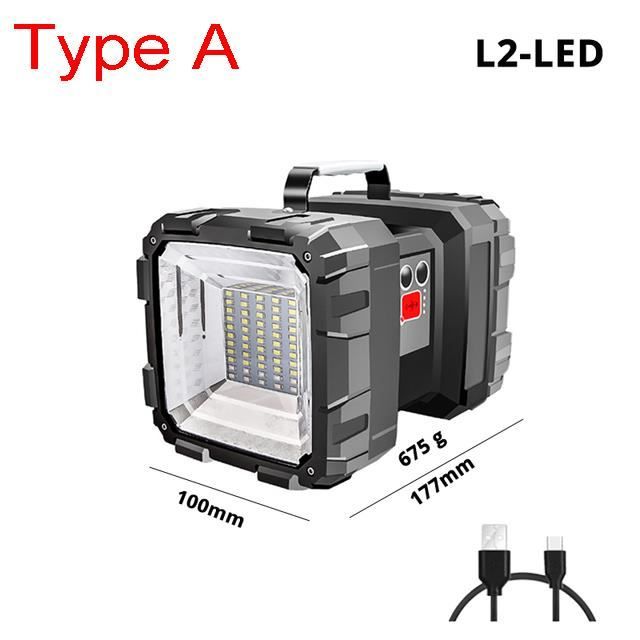 LED L2--Lampe Torche Led Rechargeable C2, Projecteur Super Lumineux ...
