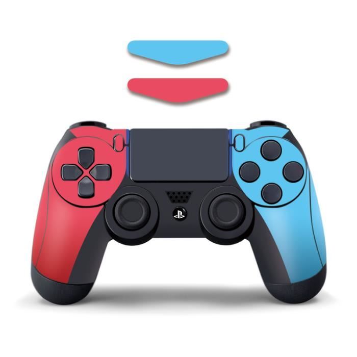 Rouge et bleu-Autocollant De Protection Pour Manette Ps4, Pour ...