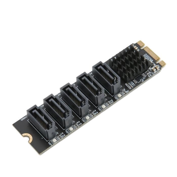 Une Carte D'Extension Sata Vers 5 Ports Sata3 Convertir La Carte Adaptateur M.2 Ngff B‑Key Sata ...