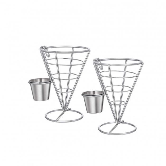 2 pièces Porte-frites Buffet Cône Dip Porte-gobelet Snack Apéritif ...